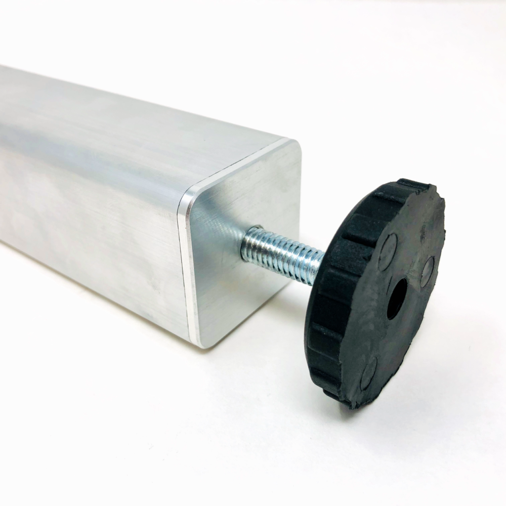 Aluminum End Caps & Leveling Feet - Alcobra Metals