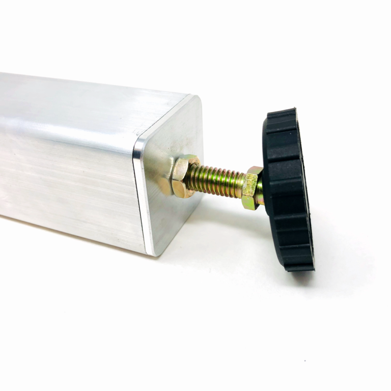 Aluminum End Caps & Leveling Feet - Alcobra Metals