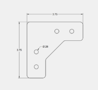 Aluminum "L" bracket - Alcobra Metals